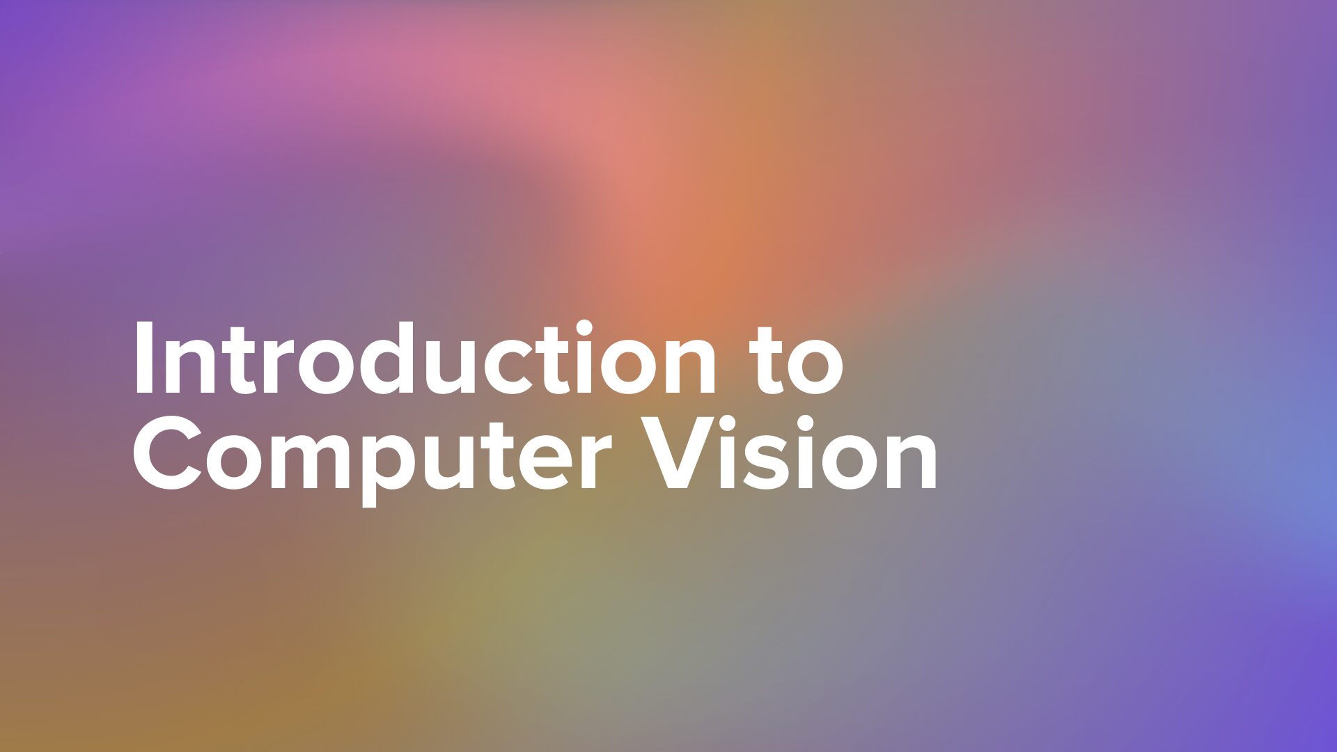 Introduction to Computer Vision - WeCloudData